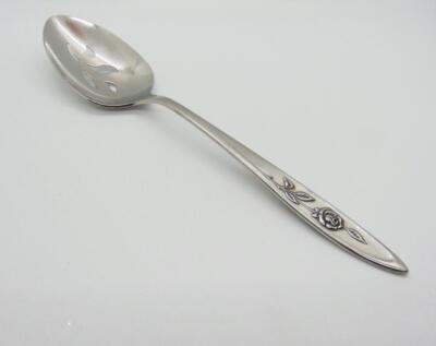 Oneida MY ROSE Pierced Serving Spoon Tablespoon Community Stainless | eBay