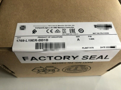 New Factory Sealed Allen-Bradley 1769-L19ER-BB1B CompactLogix L19 1MB ...