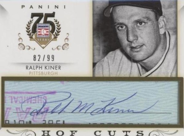 2014 Panini Hall of Fame - Cut Signatures #48 Ralph Kiner /99 (AU) for ...
