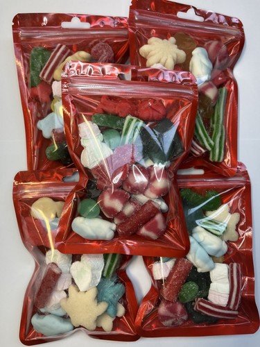 Christmas Eve Festive Pick n Mix Sweet Gummy Treat Red Pouch Gift ...