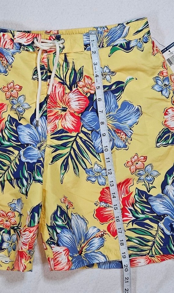 Polo Ralph Lauren Men's Size XL Swim Trunks Yellow Floral Aloha Brand ...