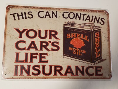 Shell Motor Oil Metal Wall Sign 8" X 12" Oil & Gas Tin Sign | eBay