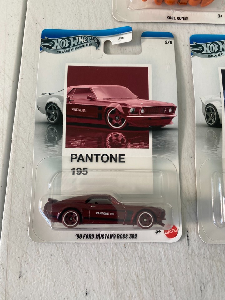Hot Wheels: Silver Series Pantone Lot of Three Cars NISSAN, MUSTANG ...