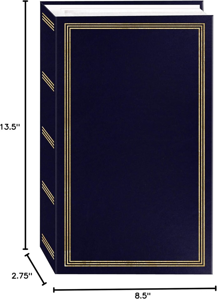 Navy Blue 4x6 Photo Album 504 Photos Leatherette Cover Archival Safe ...
