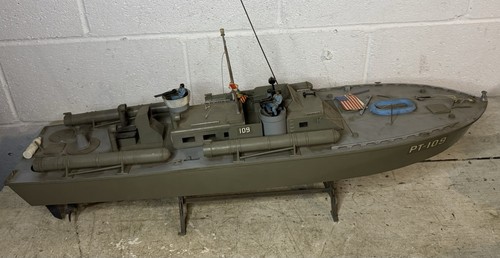 Vintage PT-109 Model Ship JFK Navy WWII 29” Plastic Built Display | eBay