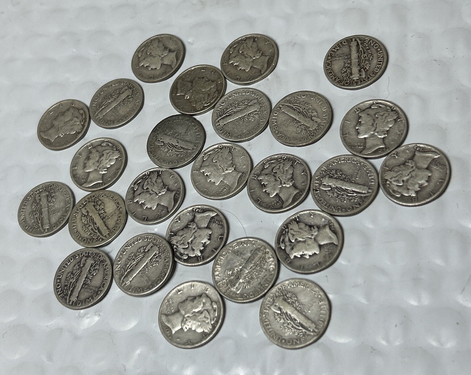 Mercury Silver Dime Coins - Lot of 25 | eBay