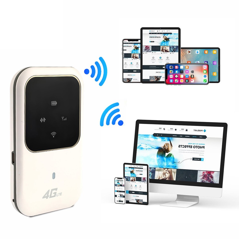 Wireless Unlocked-4G LTE Mobile Broadband Wifi Routers Portable Modem ...