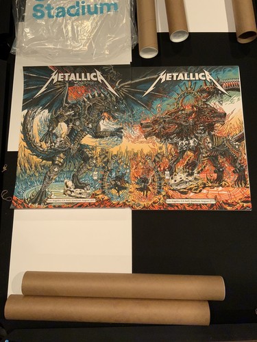 Metallica M72 Tour Poster Set Los Angeles SoFi Stadium #393 & #493 🤘🏽 ...