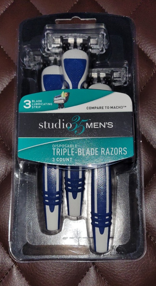 Studio 35 Men's Disposable Triple Blade Razors 3 Ct (Mach 3) | eBay