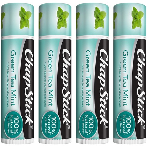 4-New ChapStick Green Tea Mint 100 Percent Natural Ingredients Lip ...