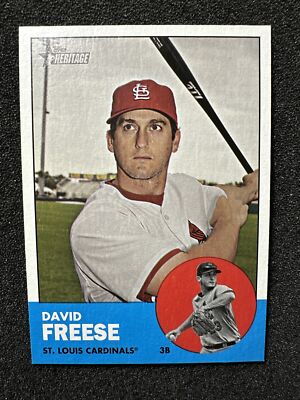 DAVID FREESE #130 2012 Topps Heritage Baseball QTY St. Louis Cardinals ...