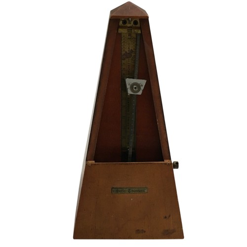 Vintage Seth Thomas Wooden Metronome 8" Tall Wind Up Works Musical ...