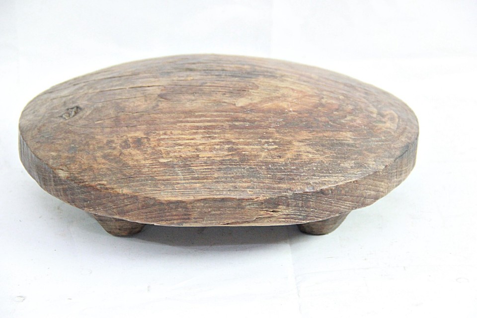 HUNCHBACKED ANTIQUE WOODEN TOOL - SINGLE WOOD RUMALI ROTI, BREAD MAKING ...