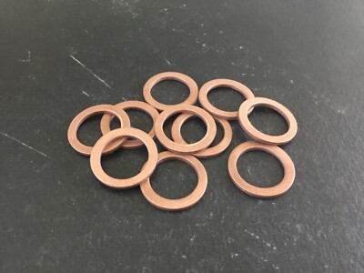 2- M18 Copper Washers 25.7mm O/D X 18.6mm I/D X 2mm Thk | eBay UK