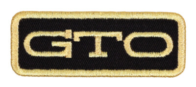 Pontiac GTO Embroidered Patch Black/Gold Iron-On Sew-On Hat Jacket ...