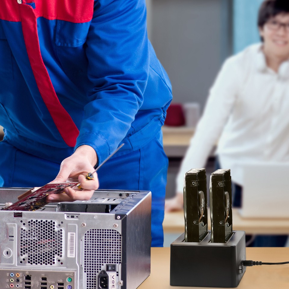 DupliM 1 to 1 SATA SSD HDD Duplicator and Hard Disk Drive Eraser Dock ...