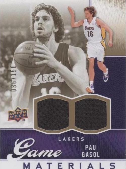 2009-10 Upper Deck - Game Materials Pau Gasol #GJ-PG Gold /150 (MEM ...