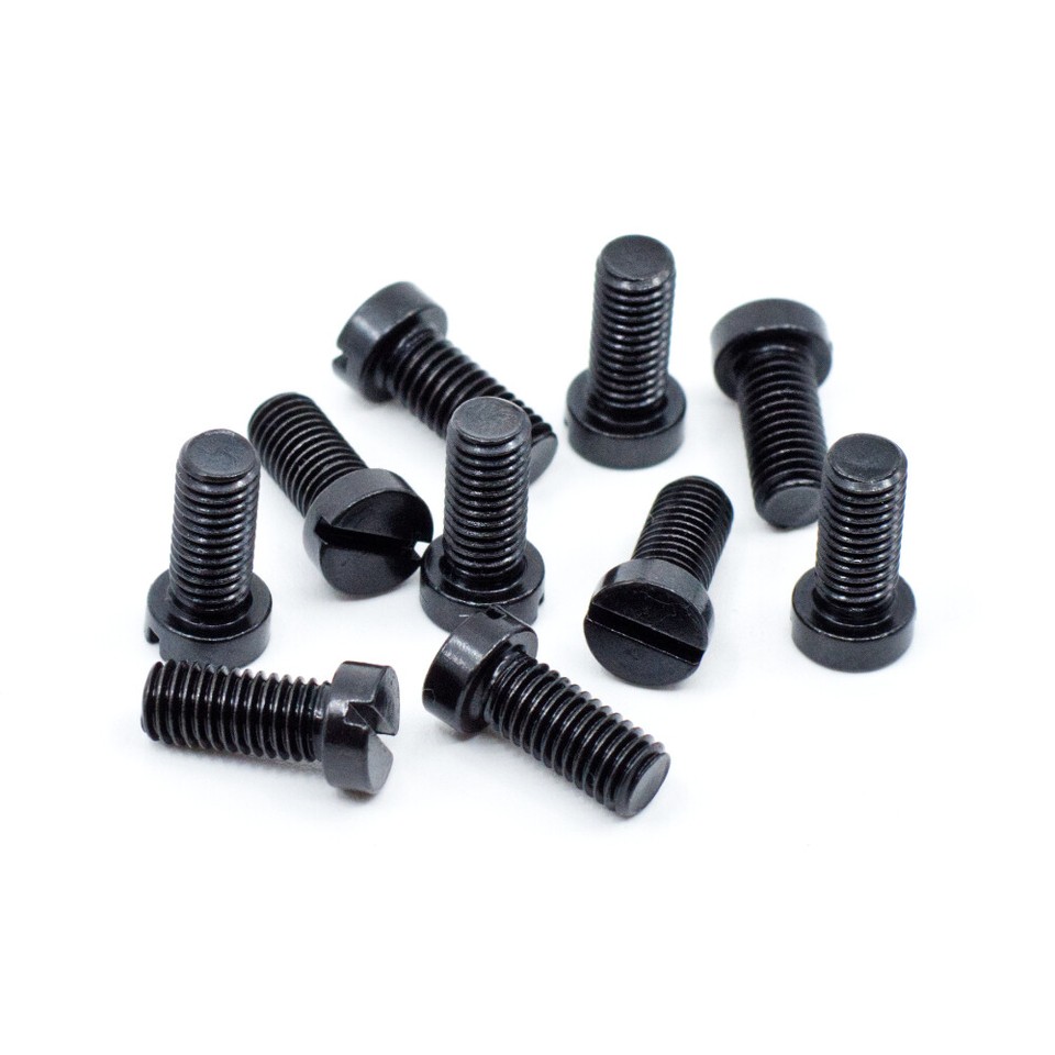 Black Oxide Slotted Fillister & Weaver Oval Head Gun Screws (10 pcs ...