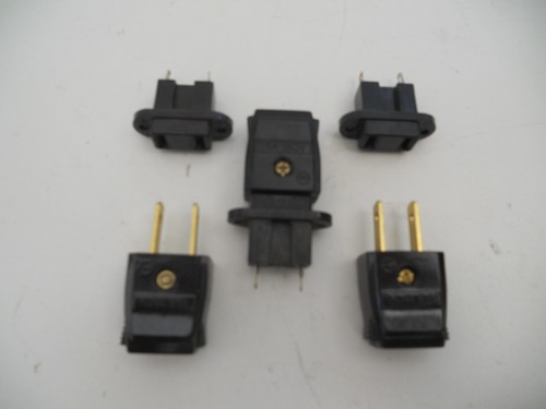 US American Plug 2 Pin Male Power Plug Female Socket Outlet Panel mount ...