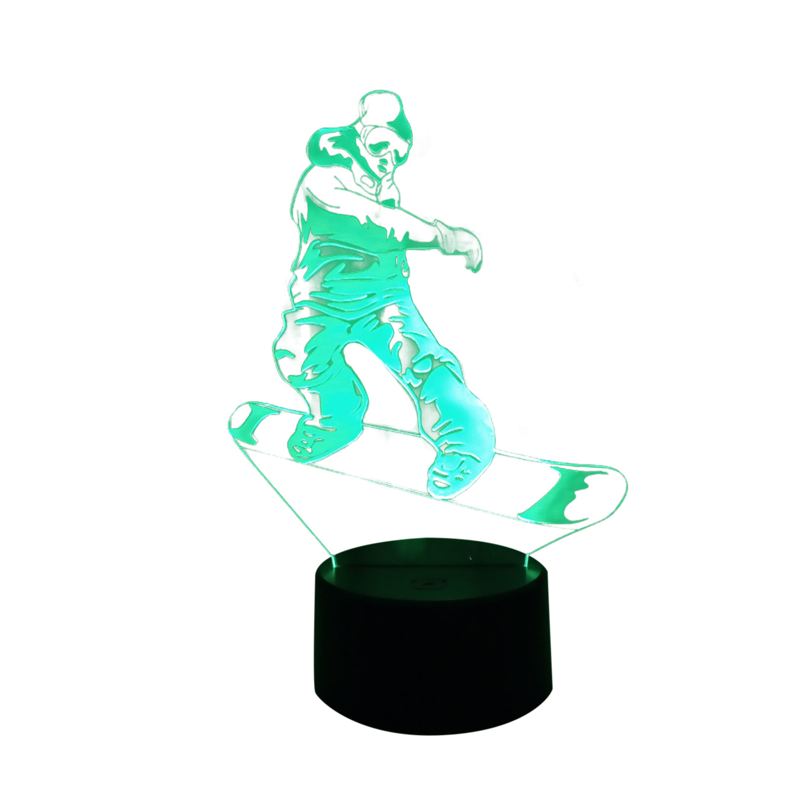 Funny 3D Snowboarding Night Light 7 Color Change LED Desk Lamp Room ...