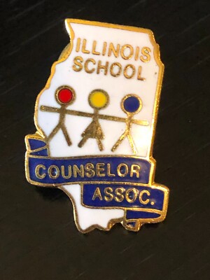 Vintage Collectible Ill School Counselor Color Metal Pinback Lapel Pin ...
