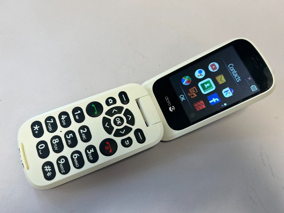 Doro PhoneEasy 7060 DFC-0190 4G - Black (Unlocked) Flip Fold Fully ...