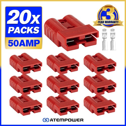 Atem Power 20Pcs Anderson Style Plug Connectors 50 AMP 6AWG DC Power ...