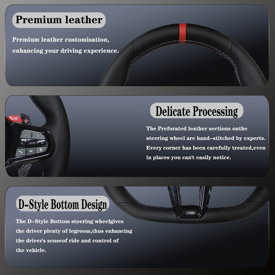 For BMW Custom G Series Flat Steering Wheel G02 G20 G21 G28 G30 G31 G38 ...