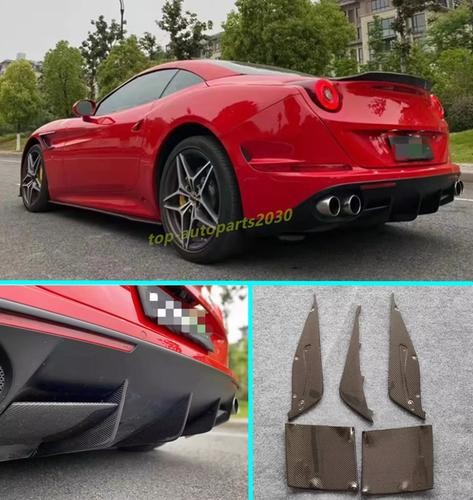 for Ferrari California T 2015-18 Carbon Fiber Rear Bumper Lip Diffuser ...