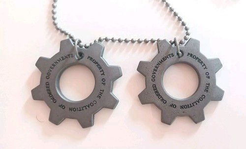Gears Of War COG Tags Necklace - Collana ingeanaggi Gears Of War | eBay