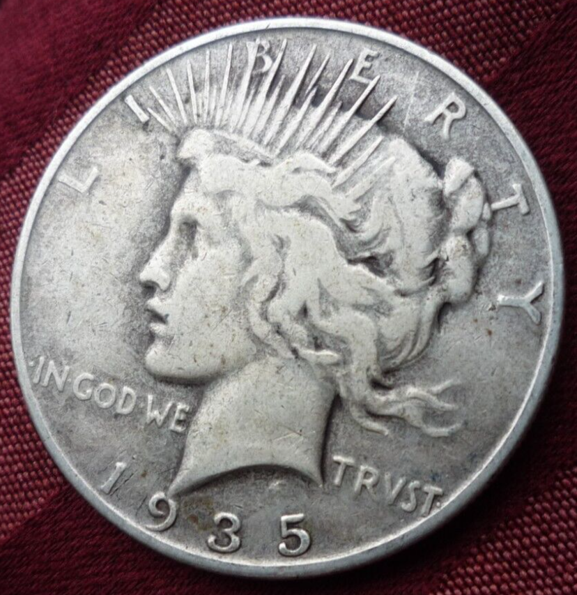 RARE!! 1935S(1964K MINTAGE)(NICE GRADE) SILVER PEACE DOLLAR - NICE COIN ...