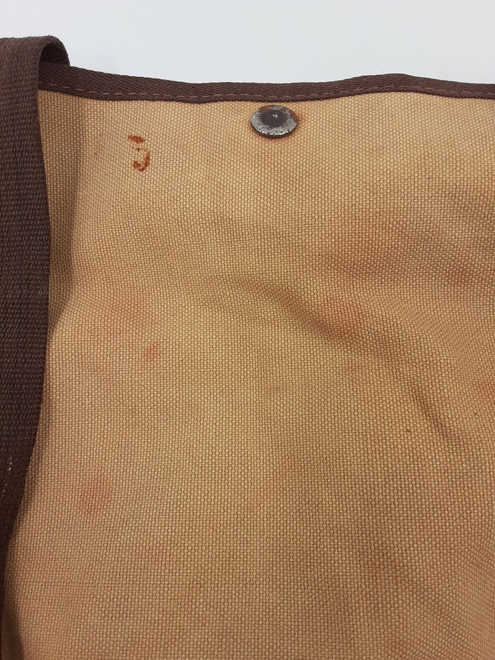 Classic Old-School Canvas Knapsack Rucksack Small Vintage Backpack Used ...