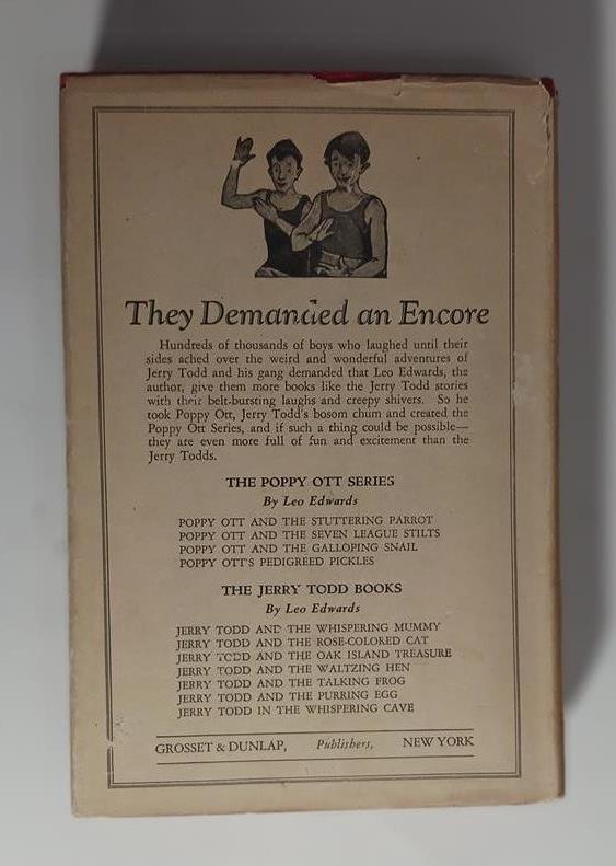 JERRY TODD #1 WHISPERING MUMMY LEO EDWARDS 1927 G&D DJ RED HARDCOVER | eBay