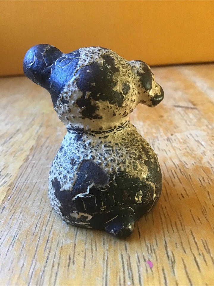 Antique Cast Iron Fido Dog Paperweights Small Decorative Desk Shelf Art ...