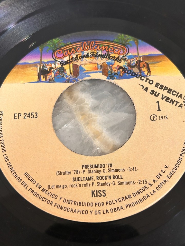 KISS Strutter '78 1978 MEXICO 7" PROMO 45 Hard Rock Paul Stanley Ace ...