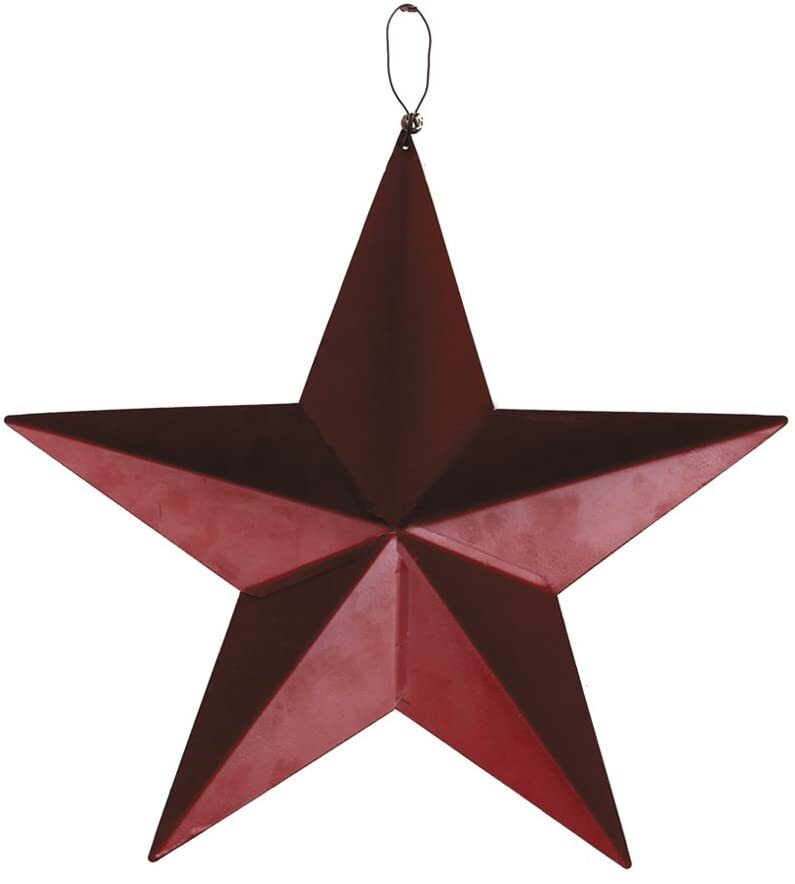 Patriotic Metal Barn Star Hanging Wall Decor Distressed Country Barn ...