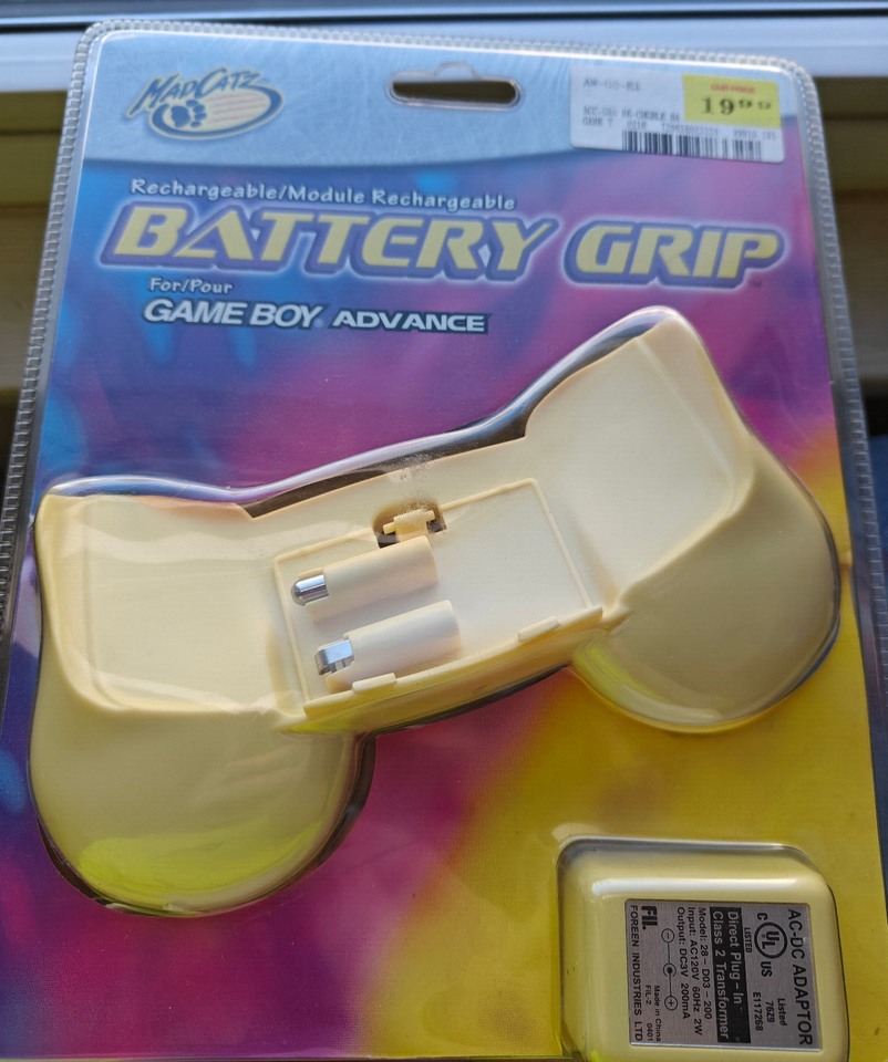Gameboy Advance Rechargeable Battery Wing Grip by MadCatz NOS Sealed ...
