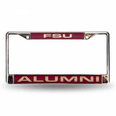 fsu alumni florida state laser chrome license plate frame usa made | eBay