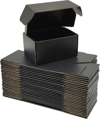 Pink/Black Shipping Boxes 25 Pack Small Cardboard Corrugated Mailer ...