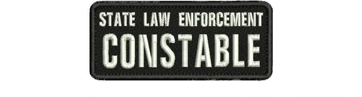 state law enforcement constable embroidery Patches 2x5hook on back blk ...