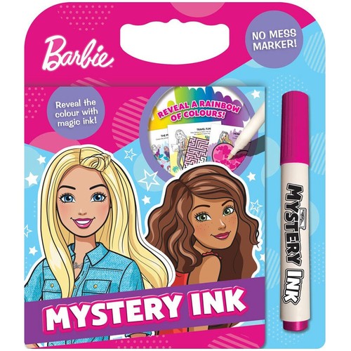 Barbie Mystery Ink Activity & Puzzle Book With Magic Rainbow Colouring ...