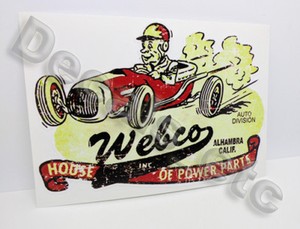 Webco Speed Shop Distressed Vintage Style Vinyl DECAL, Car STICKER, rat ...
