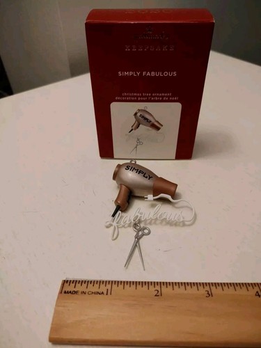 Hallmark Keepsake 2020 Simply Fabulous Hairdresser Blower Sign Scissors ...
