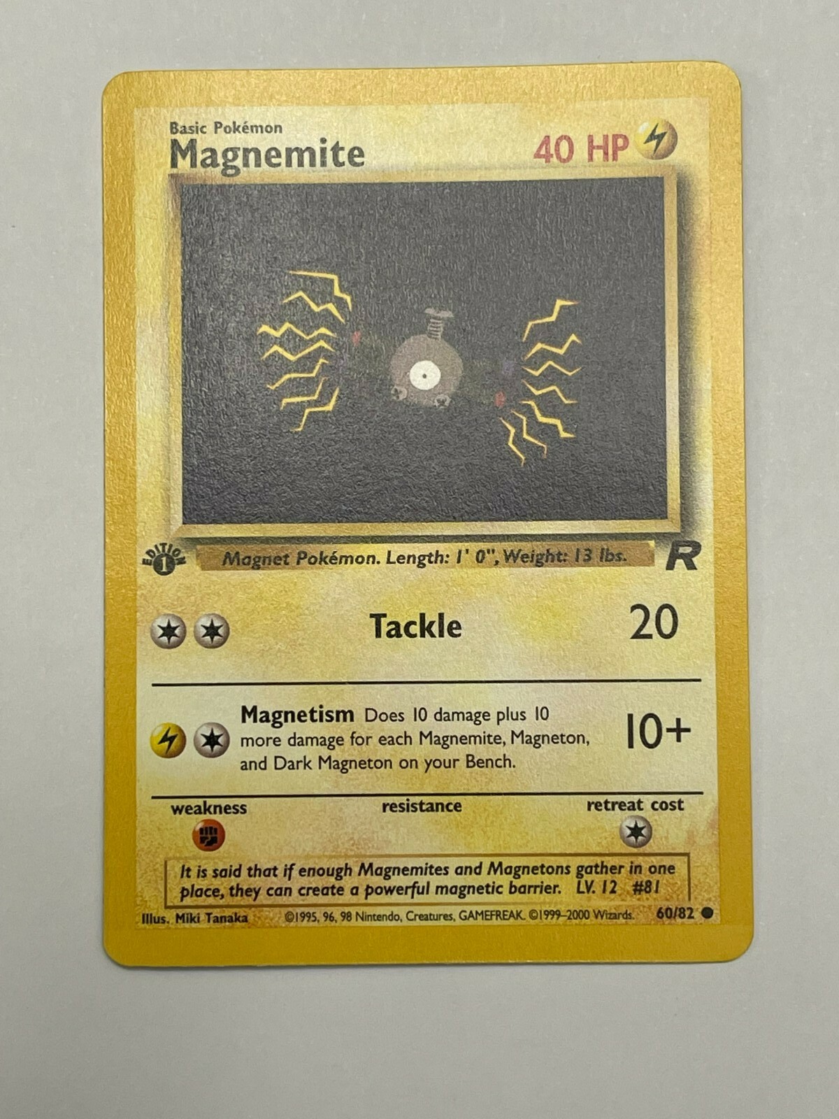 Magnemite 60/82 1st Edition Team Rocket Set Non Holo Pokemon Card NM | eBay