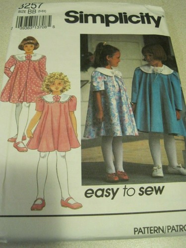 CHILD'S DRESS & COAT Vintage SIMPLICITY 8257 Easy to Sew Sewing Pattern UNCUT | eBay