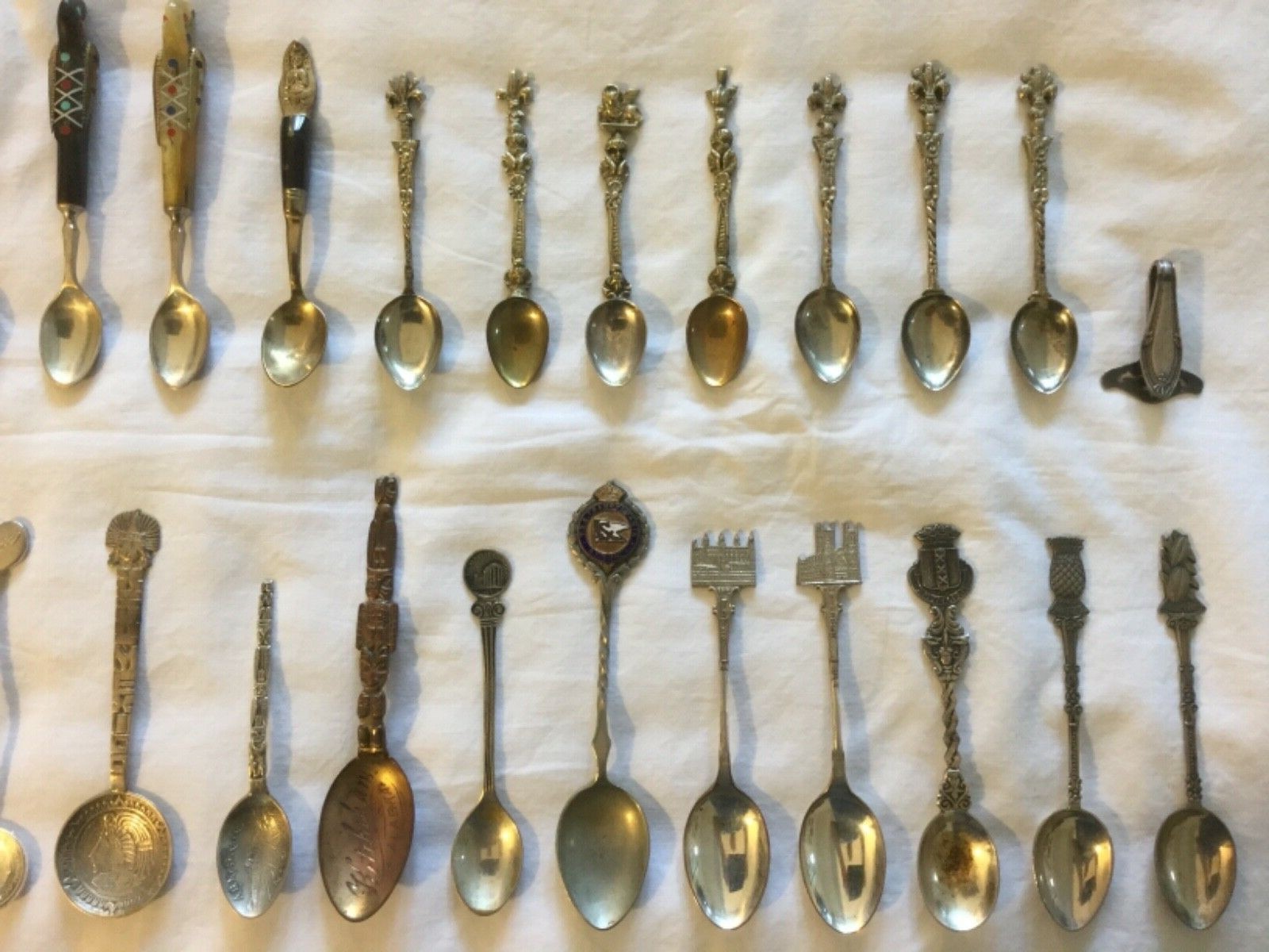 Antique commemorative silver spoons lot of 37 | eBay