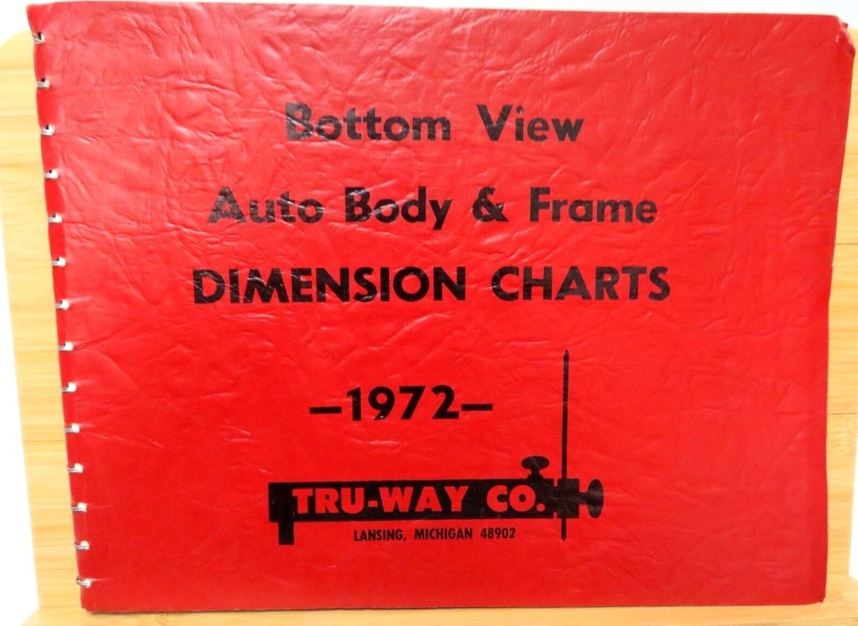 1964-1984 Tru-Way Auto Body & Frame Dimension Charts Bottom View Manual ...