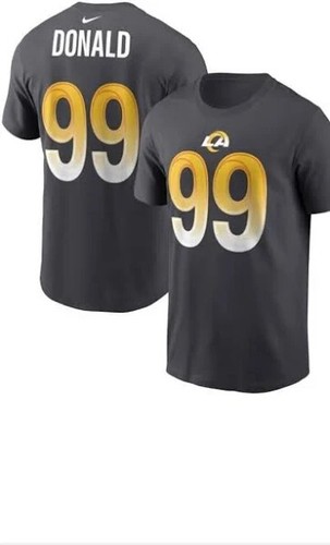 Nike NFL Men's Los Angeles Rams Aaron Donald #99 T-Shirt Gray Different ...