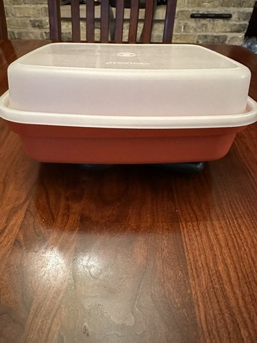 Vintage Tupperware # 1294-6 Meat Keeper Marinade Container, Paprika Red ...