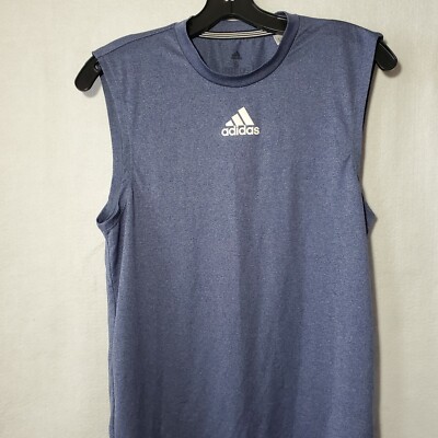 Adidas Tank Top Men's Small Basketball Training Gym Shirt Blue | eBay